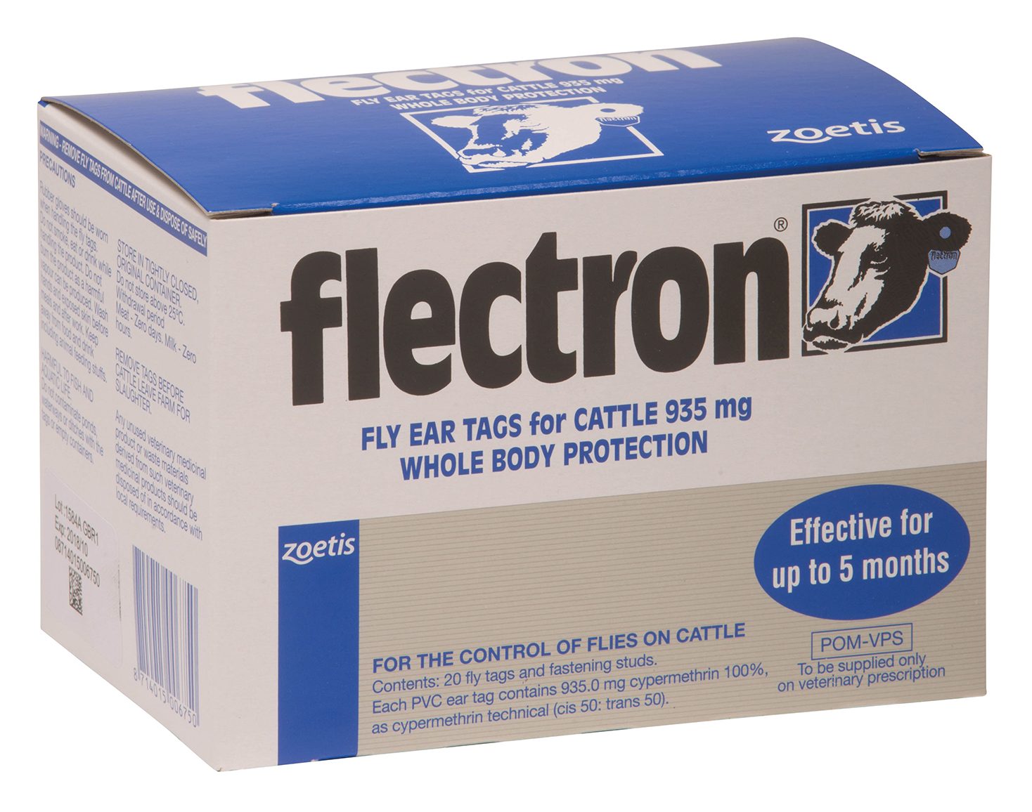 ZOETIS Flectron Fly Tag 20 Pack - Fly & Parasite Control
