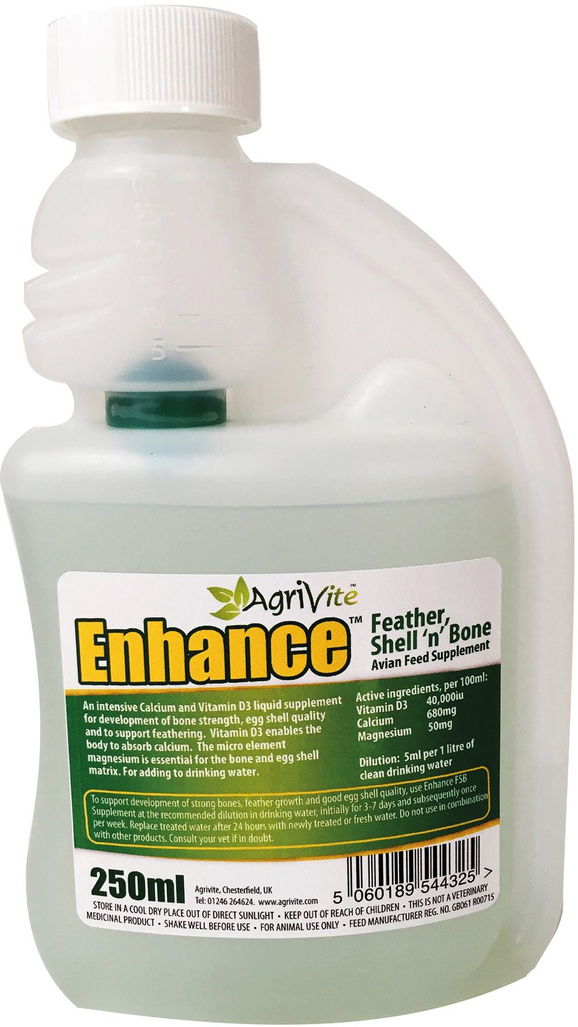 AgriVite Feather, Bone & Shell Enhancer 250ml - Supplements & Treats
