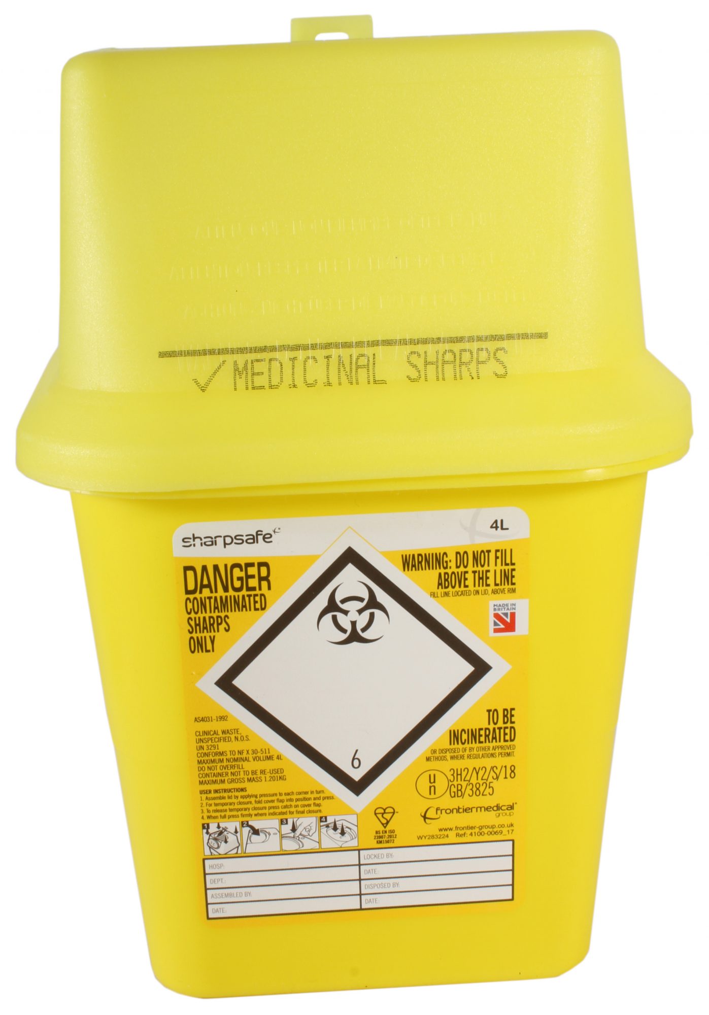 Agrihealth Sharps Container/Safeguard Disposer - Syringes & Needles