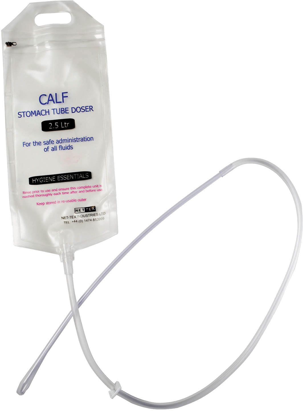 Nettex Calf Stomach Tube & Feeding Bag 2.5L - Calving Equipment