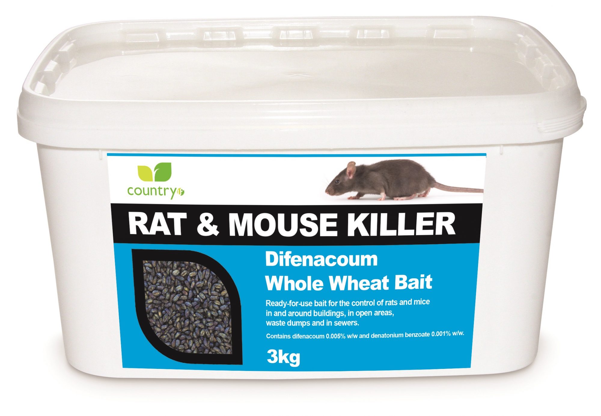 Country UF Difenacoum Whole Wheat Bait 3kg - Rodent Baits