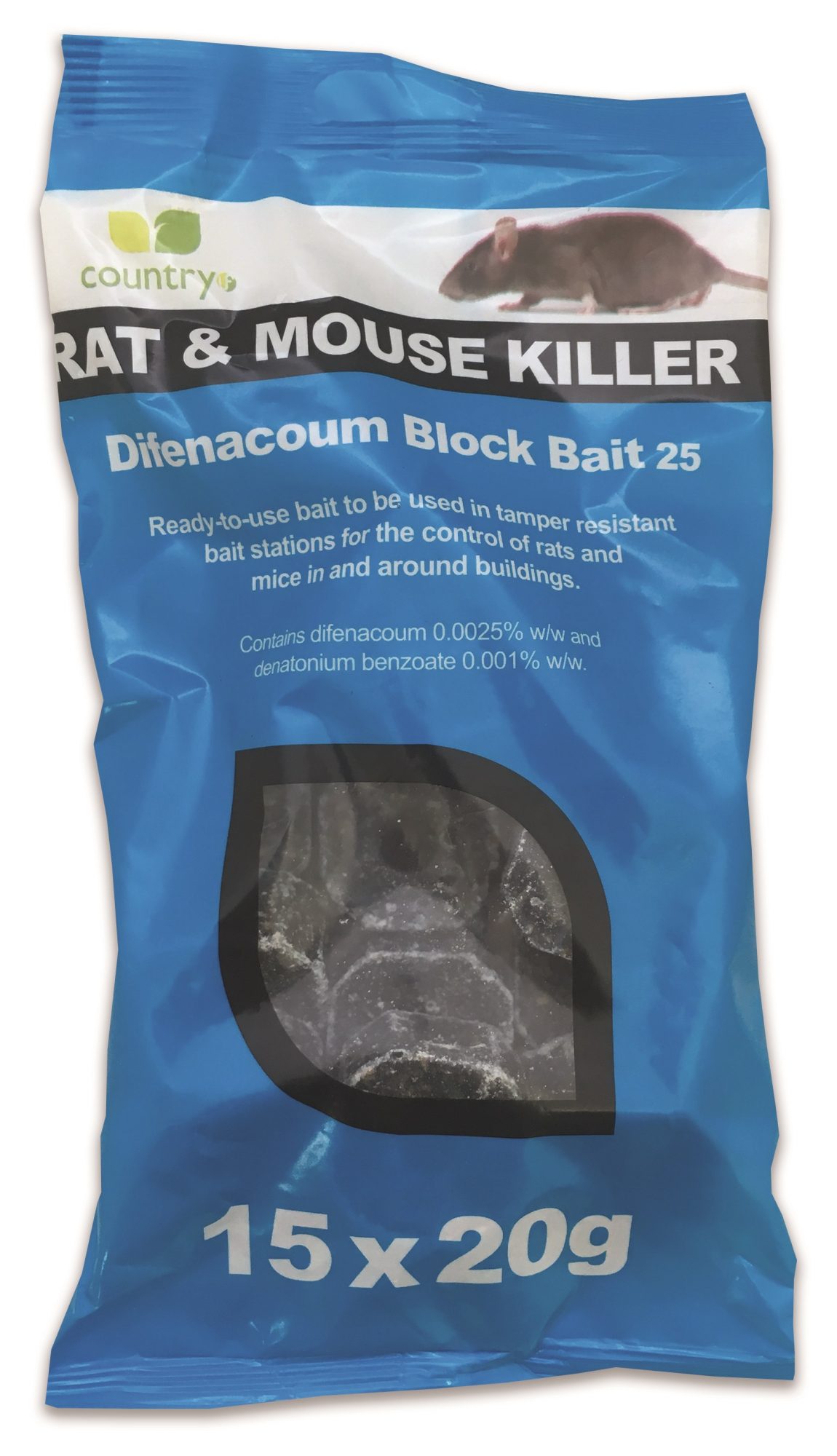 Country UF Difenacoum Block Bait 300g - Rodent Baits