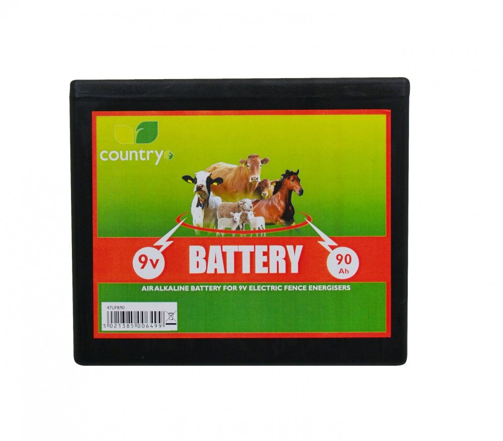 Country UF 90Ah Air Alkaline Battery 9V - Electric Fence Batteries