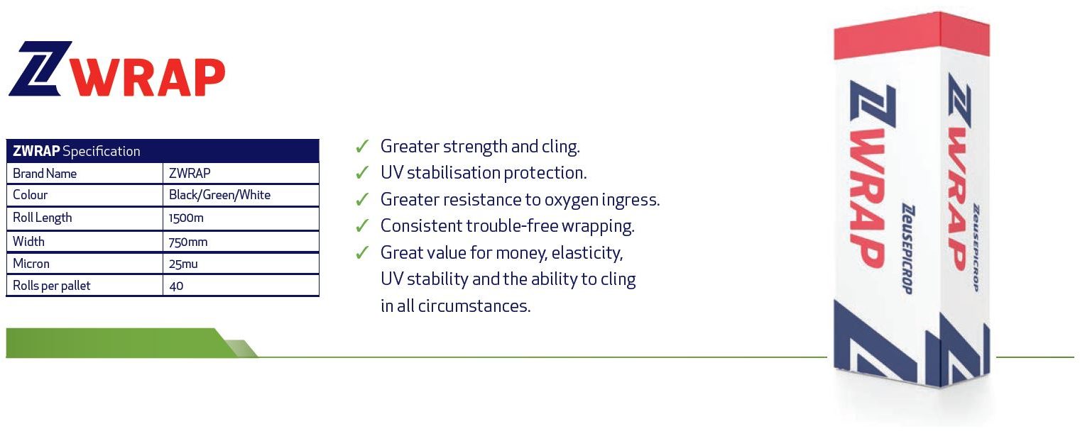 Zeus 750 Black Bale Wrap - Silage Wrap