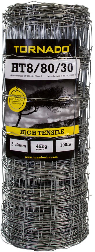 Tornado Stock Wire HT8-80-30 100m - Wire Fencing