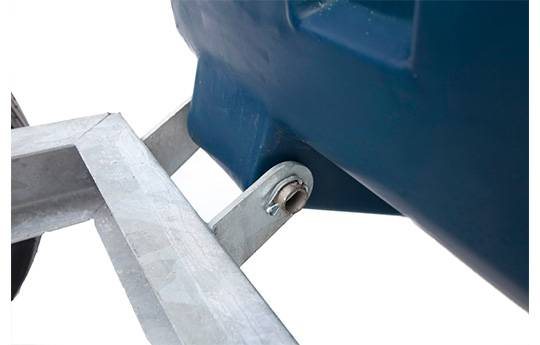 JFC Tipping Twin Wheeled Blue Wheelbarrow 250L - Wheelbarrows