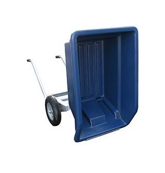 JFC Tipping Twin Wheeled Blue Wheelbarrow 250L - Wheelbarrows