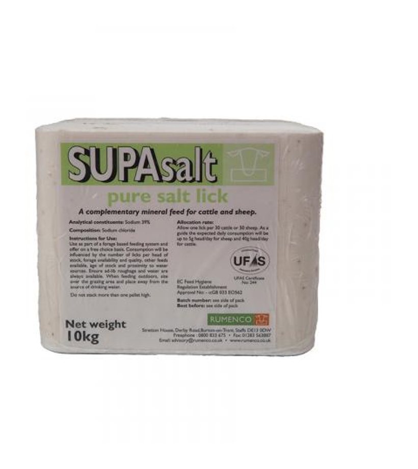 Supasalt Pure Salt Lick 10kg - Cattle Supplement