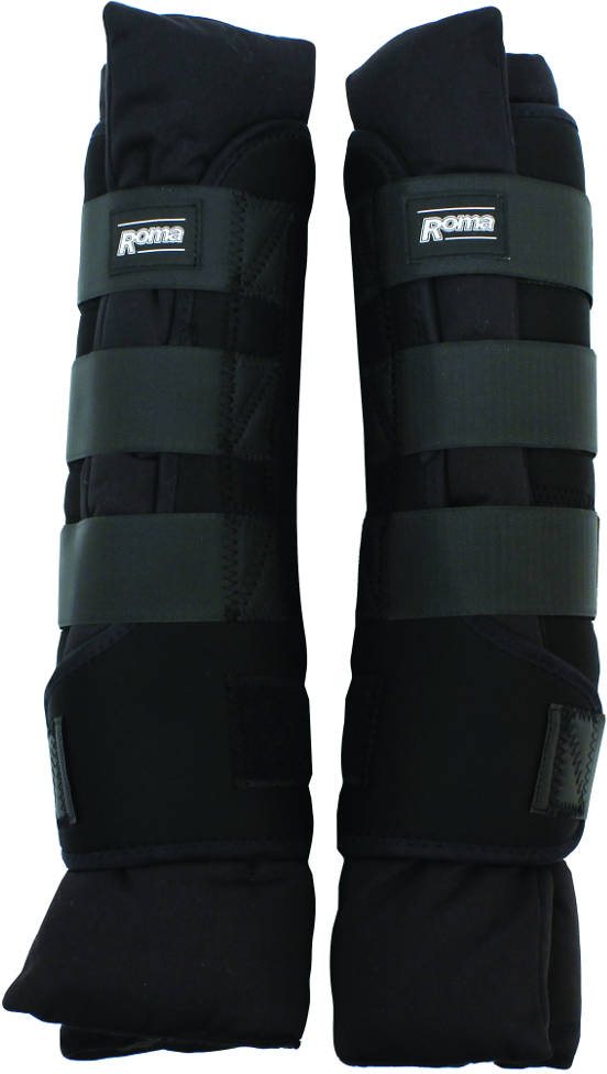 Roma Stable Wraps Warmblood Black - Horse Rugs