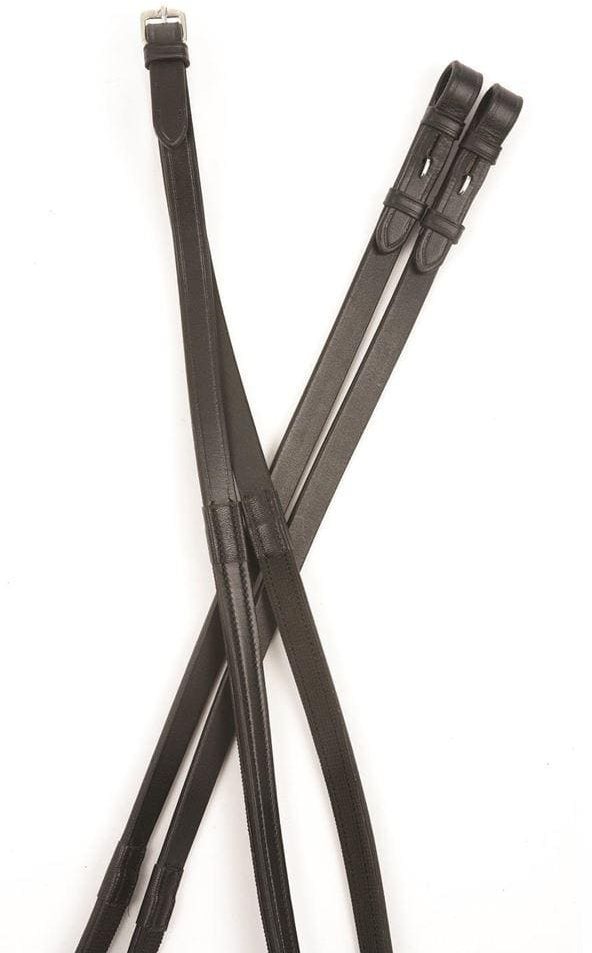 Kincade Rubber Reins Black - Bridle Wear