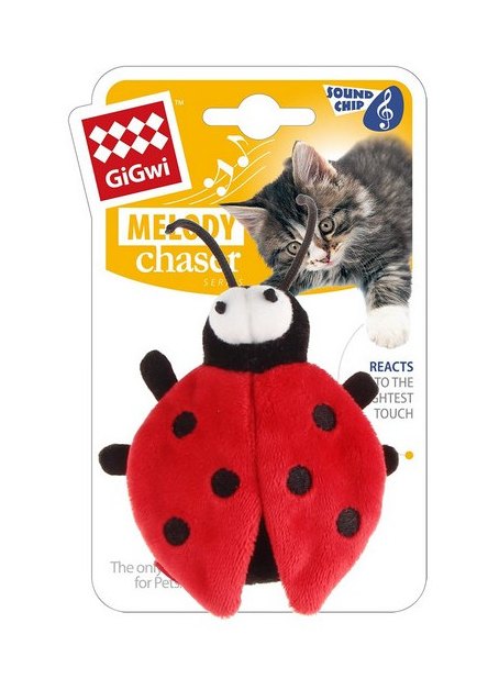 GIGWI GiGwi Ladybird Beetle Motion & Sound Cat Toy - Cat Toys ...