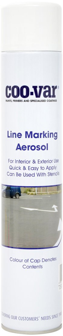 Coovar Coo-Var Line Marker Aerosol Yellow 750ml - Vehicle & Floor Paints