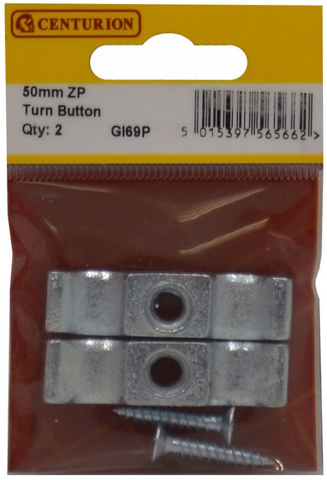 Centurion Zinc Plated Turn Button 50mm - Bolts - Mole Avon