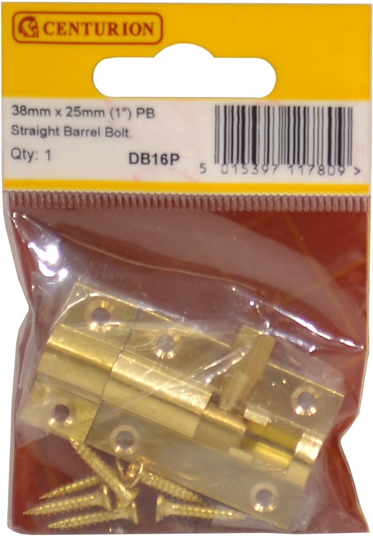 Centurion Brass Straight Barrel Bolt - Bolts