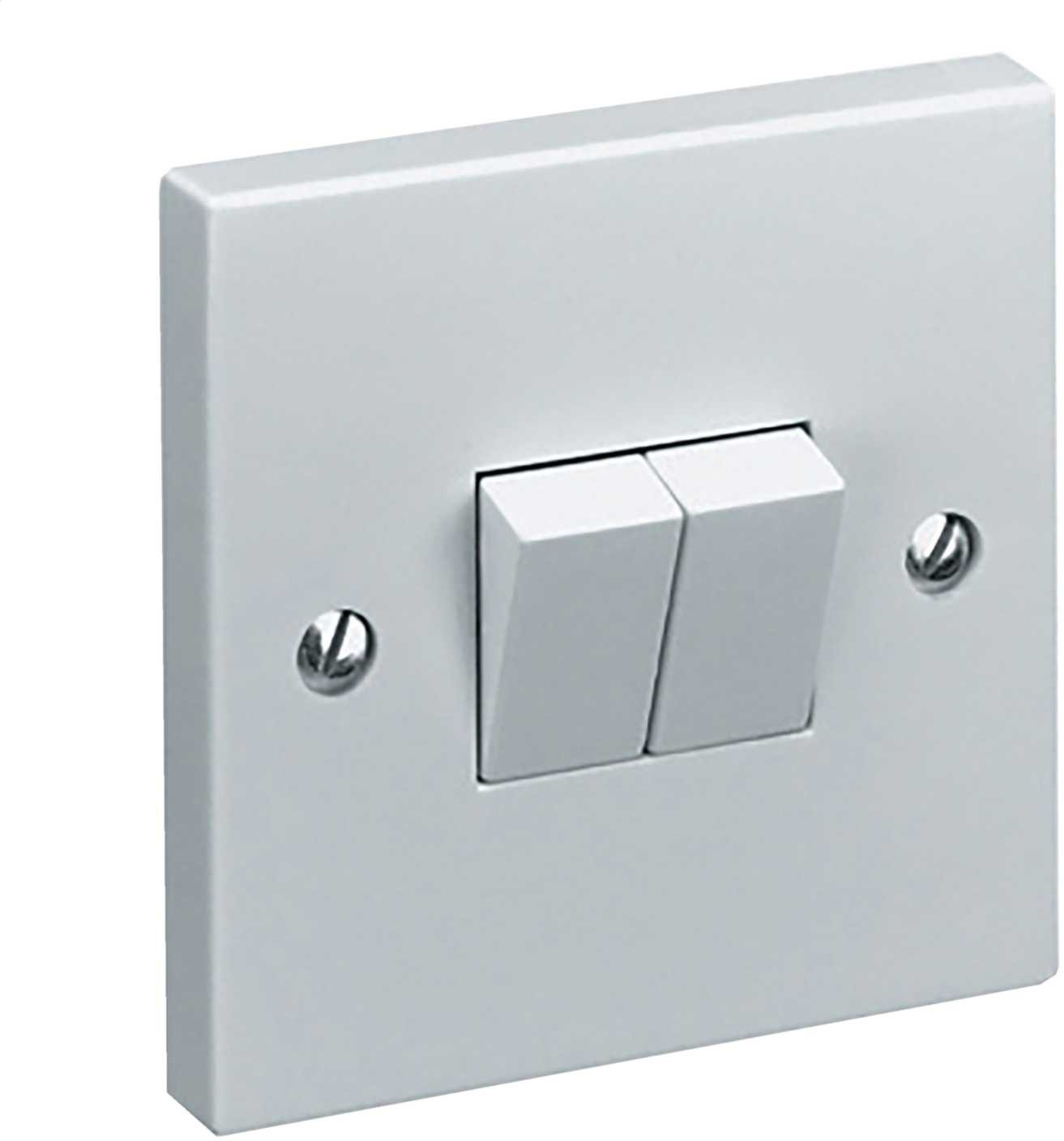 Pik-a-Pak Light Switch Twin 5amp - Switches & Sockets