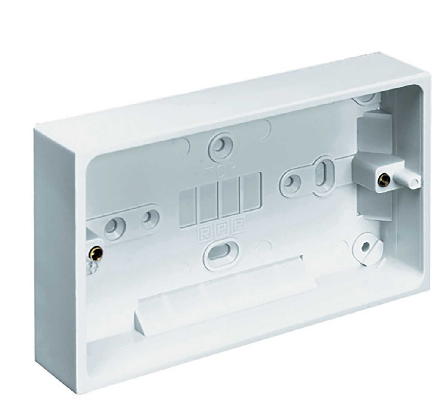 Pik-a-Pak Twin Surface Mounting Box 29mm - Junction Boxes - Mole Avon