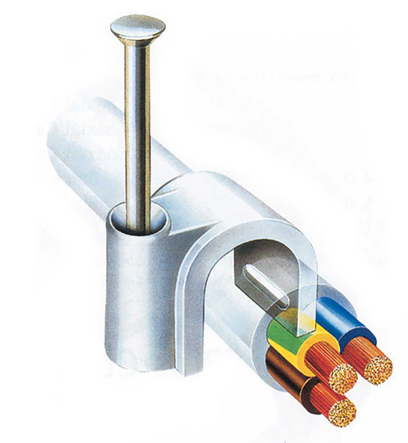 Pik-a-Pak Round Cable Clip 7mm 20 Pack - Screws & Testers