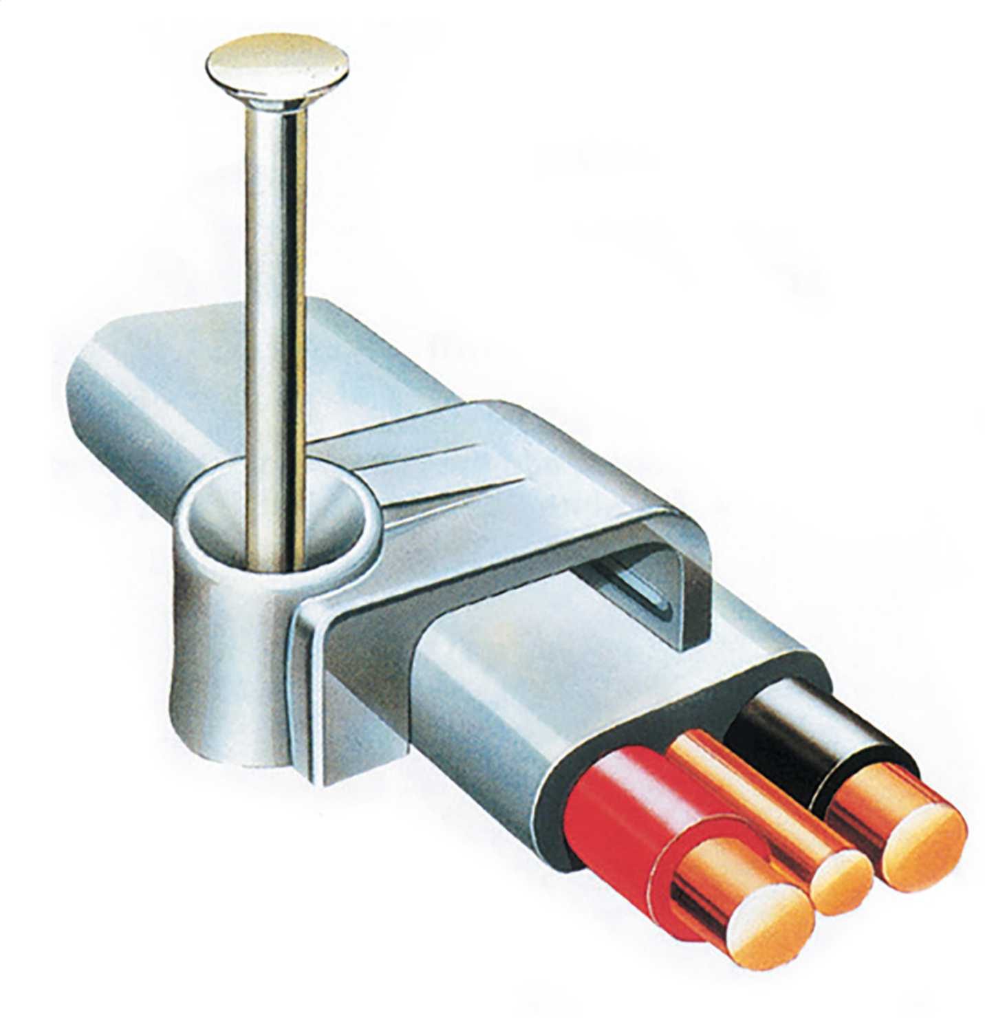Pik-a-Pak Twin & Earth Flat Cable Clip 2.5mm 20 Pack - Screws & Testers