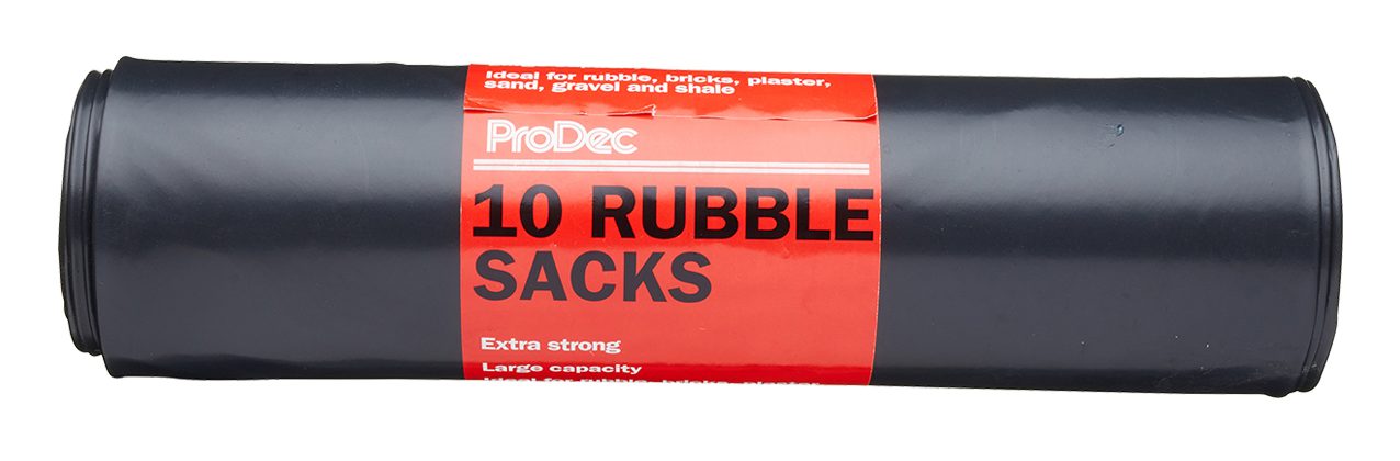 ProDec Heavy Duty Rubble Sacks 10 Rolls - Dust Sheets & Buckets