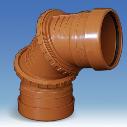 Kalsi Plastics Underground Adjustable Bend 110mm - Pipe Fittings - Mole ...