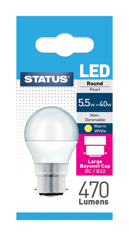 Status LED Golfball Bulb BC - Bulbs & Lights