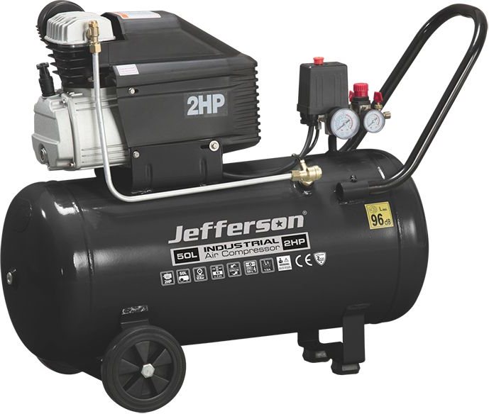 Jefferson Tools 50 Litre 2HP 8 Bar Compressor (230V) - Compressors ...