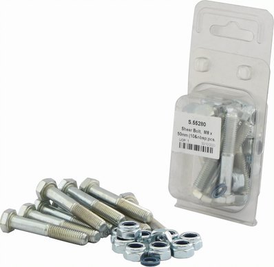 Sparex Shear Bolt Ma 8 x 50mm 10 Pack - Fasteners