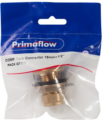 Primaflow KwikPak Compression Tank Connector 15mm x 1/2" - Brassware ...