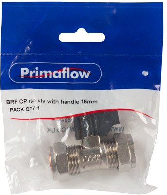 Primaflow KwikPak Isolating Valve 15mm With Handle - Brassware & Taps ...