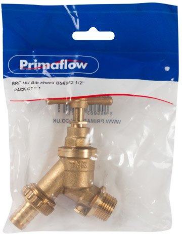 Primaflow KwikPak Bibcheck Union Hose 1/2" - Brassware & Taps