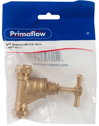 Primaflow KwikPak Stopcock 15mm - Brassware & Taps