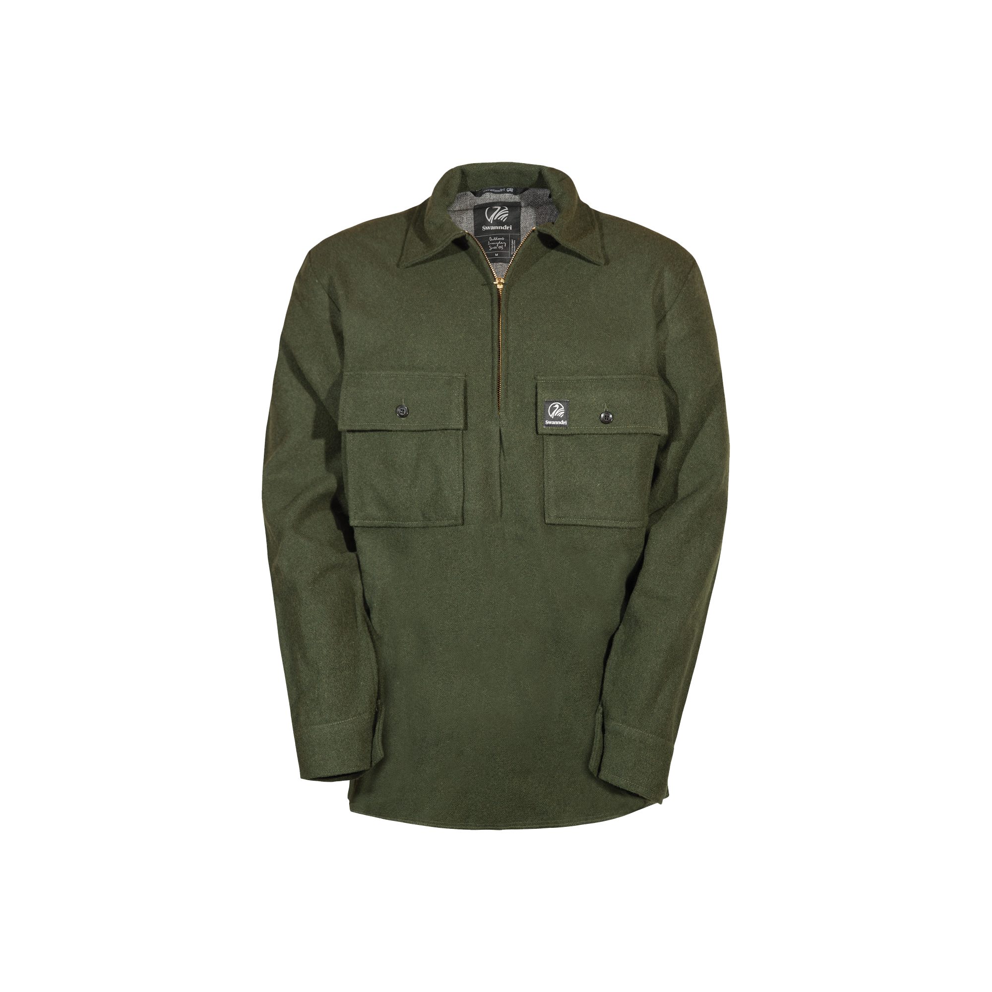 Swanndri Ranger Bush Wool Shirt Olive Size XL - Shirts