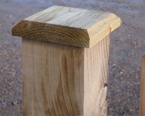 Timber Post Caps Brown - Stakes & Supports