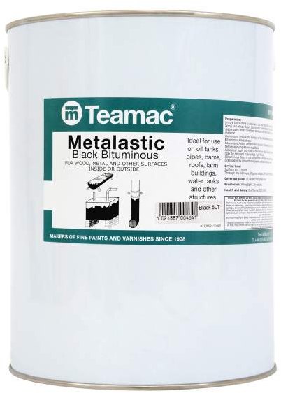 Metalastic Bituminous Paint Black 5L - Vehicle & Floor Paints