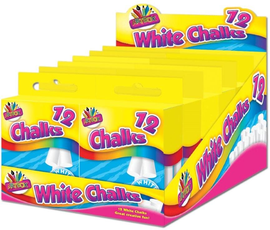 White Chalk 12 Pack - Arts & Crafts