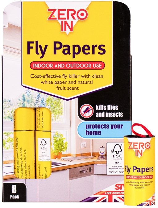 Buzz Fly Paper 8 Pack - Pest Control