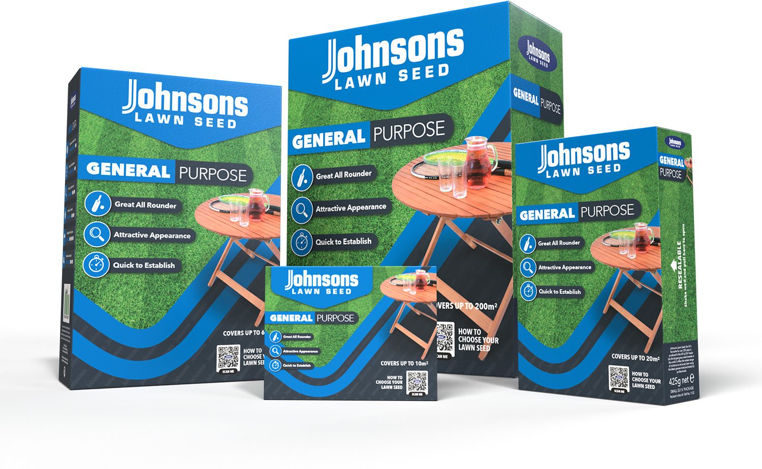 JOHNSONS Johnsons General Purpose Lawn Seed 425g - Lawn Care