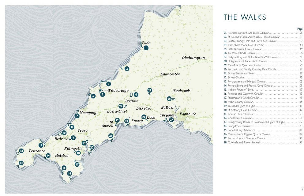 Wild Swimming Walks Cornwall - Walking Books
