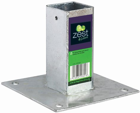 Bolt Down Plain Post Support 50mm - Fencing Accessories