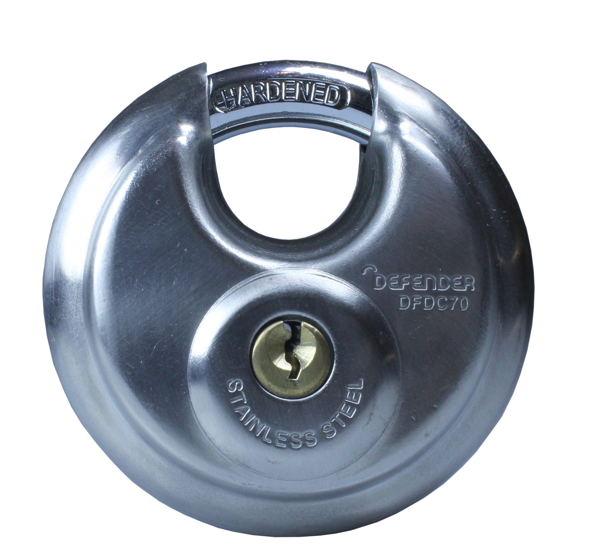 Defender Discus Padlock 70mm Silver - Padlocks