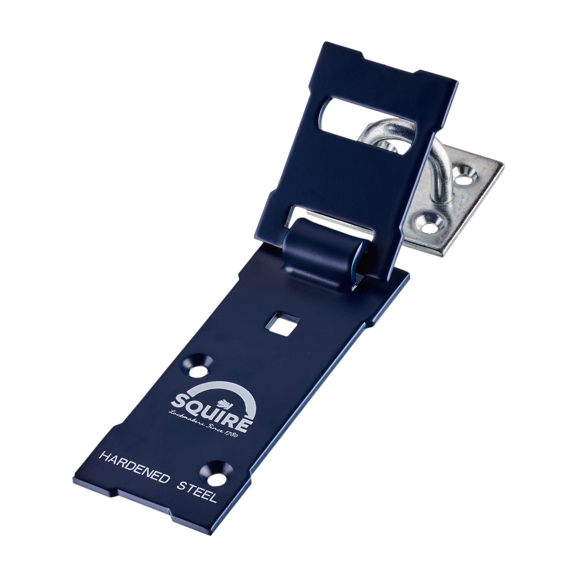 Squire Hardened Steel Clam Hasp Blue - Padlocks