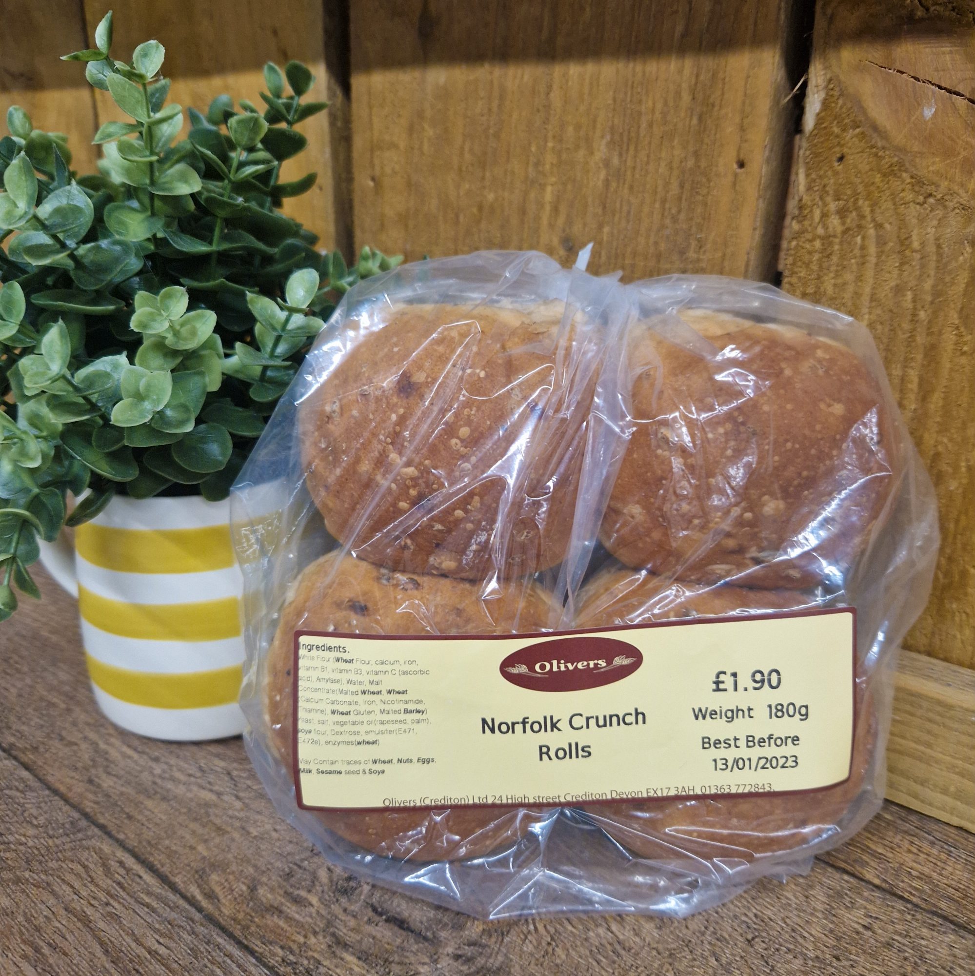 Olivers Norfolk Crunch Rolls 4 Pack - Bread