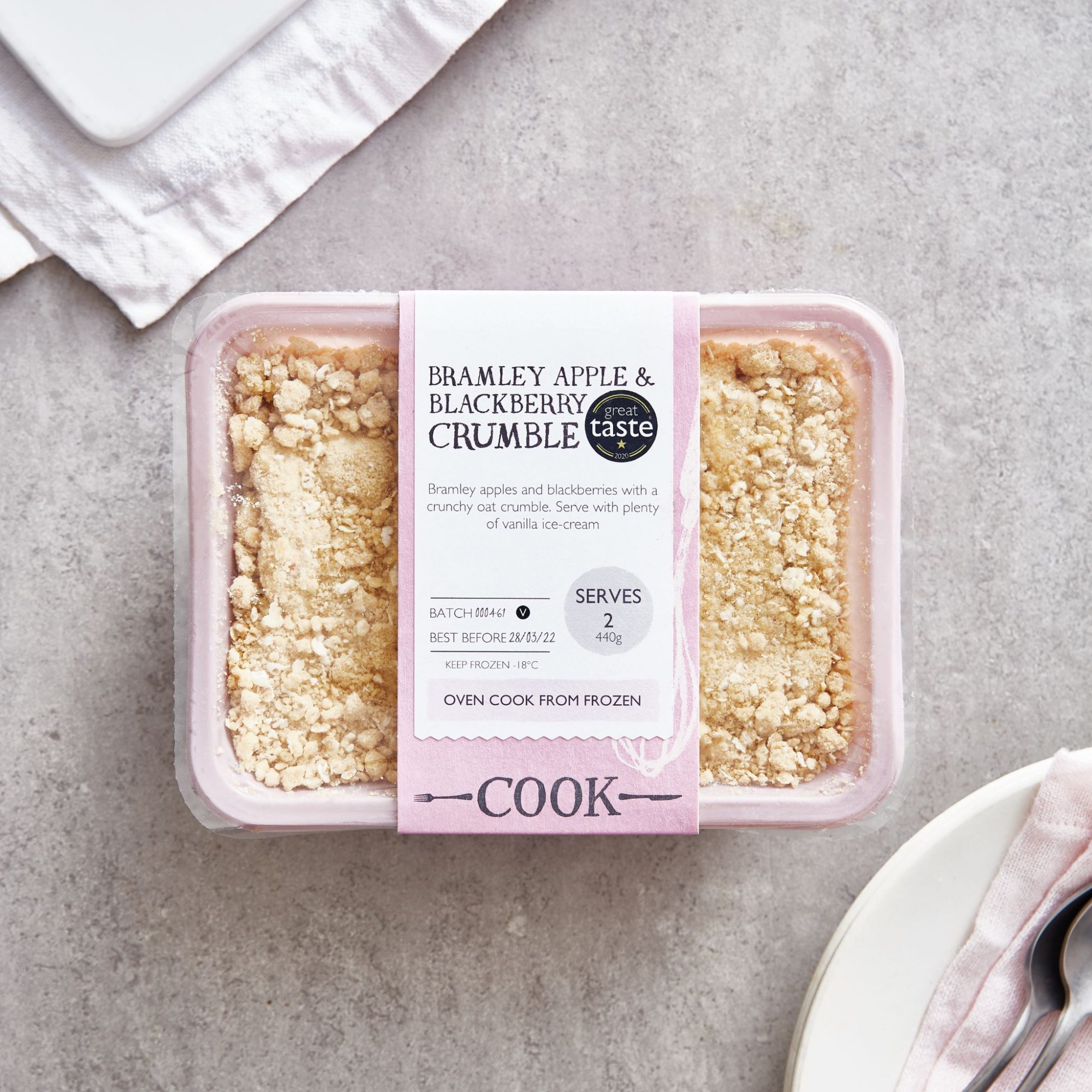 Cook Frozen Apple & Blackberry Crumble - Desserts