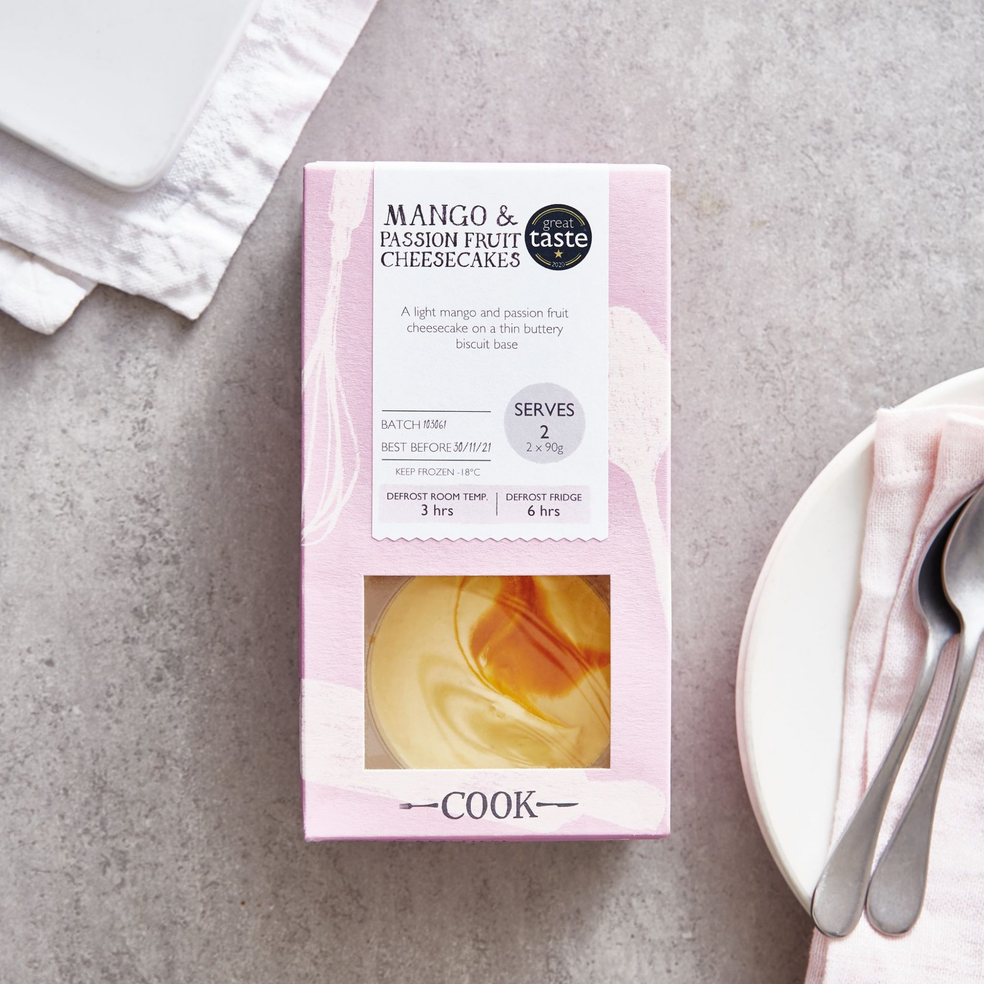 Cook Frozen Mango & Passion Fruit Cheesecake - Desserts - Mole Avon