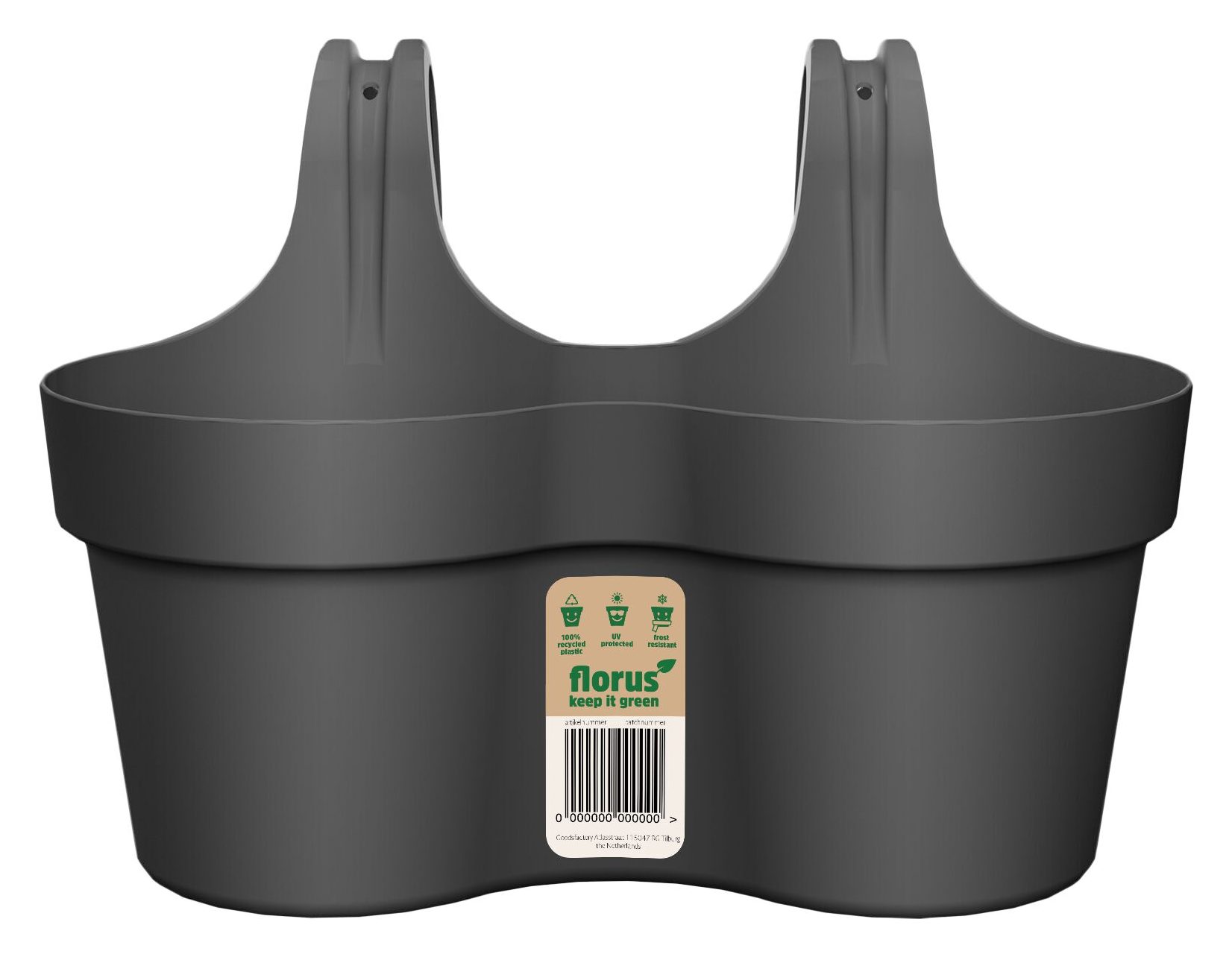 Florus Paris Duo Balcony Hanger White - Outdoor Pots