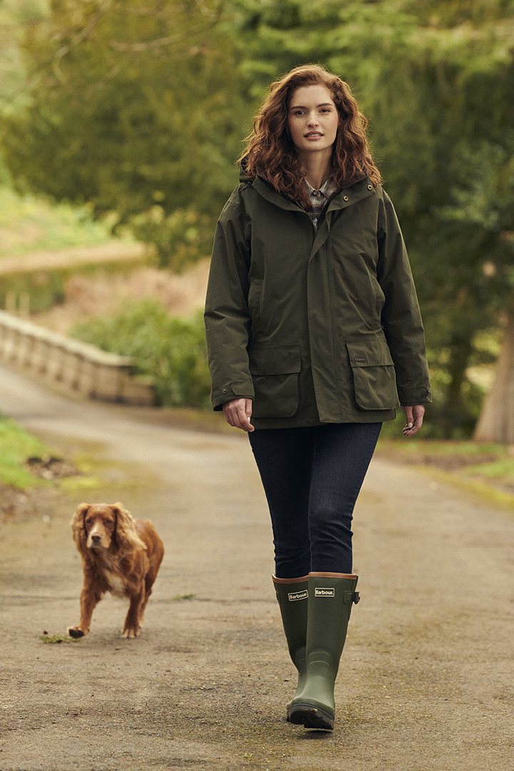 Barbour Tempest Wellington Olive - Wellingtons