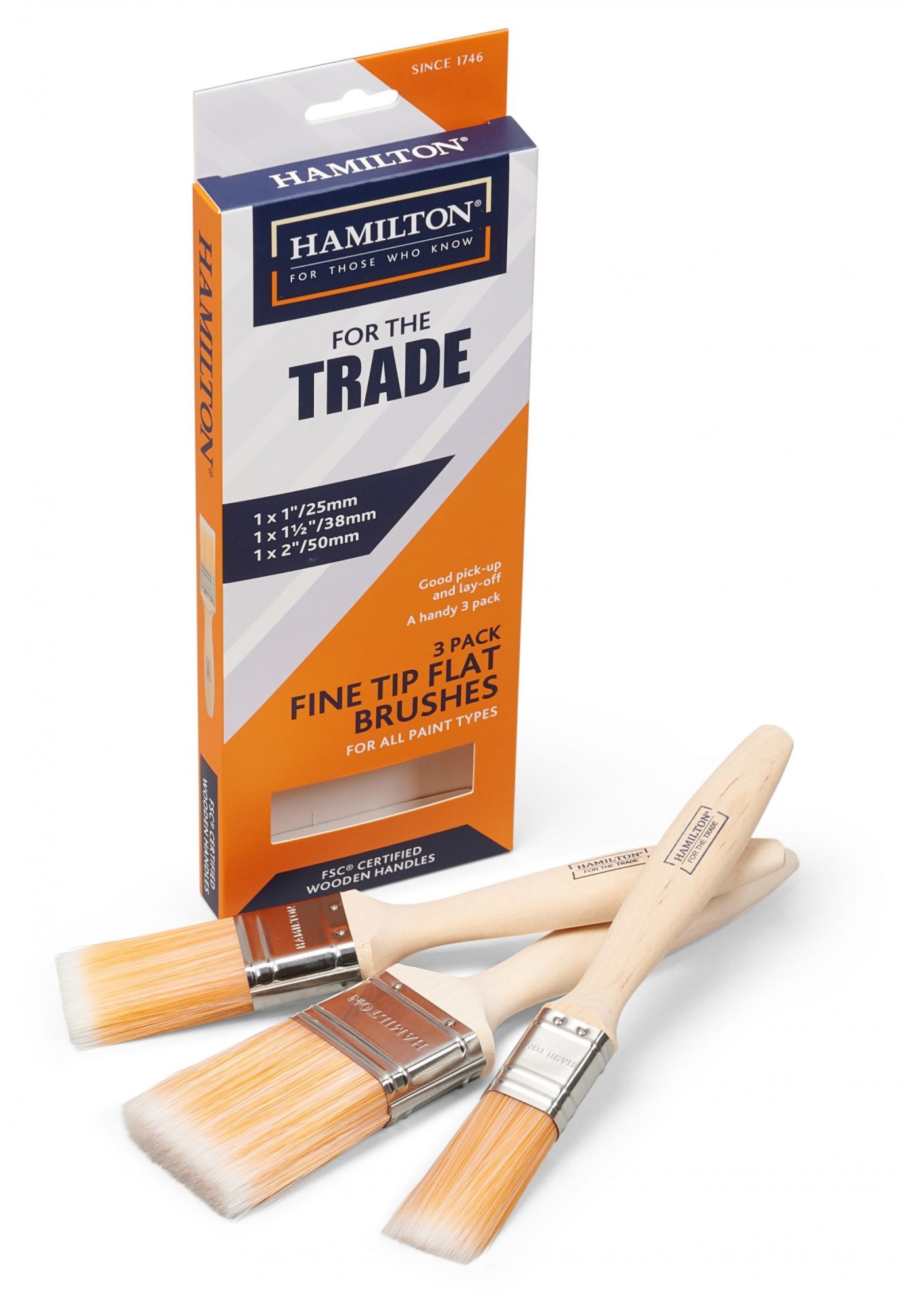 Hamilton For The Trade Fine Tip Flat Paint Brush - Brushes