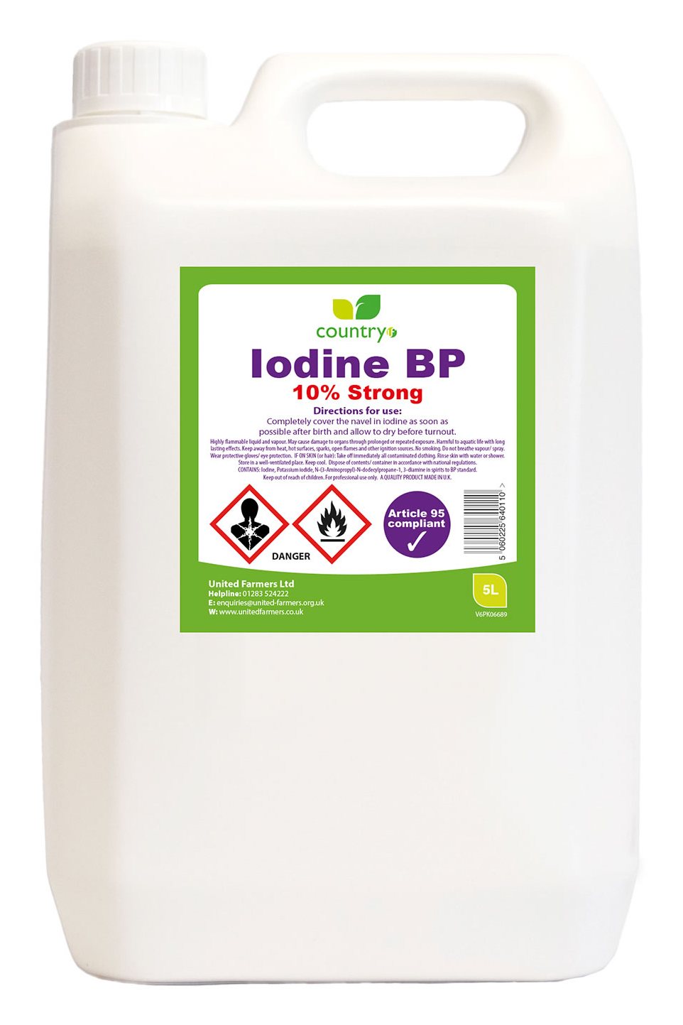 Country UF Iodine 10% BP - Cattle Health & Hygiene
