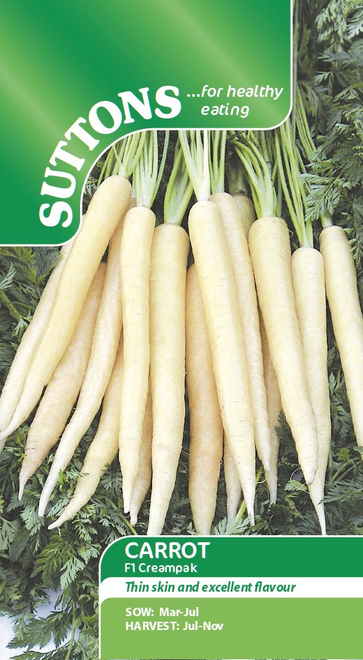 SUTTONS Carrot Creampak F1 Seeds - Root Vegetables