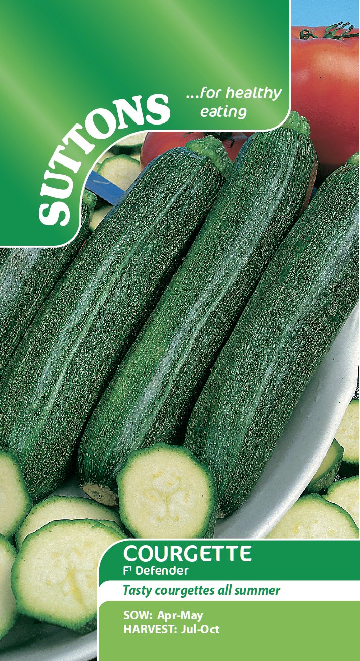 SUTTONS Courgette Defender F1 Seeds - Squash - Mole Avon